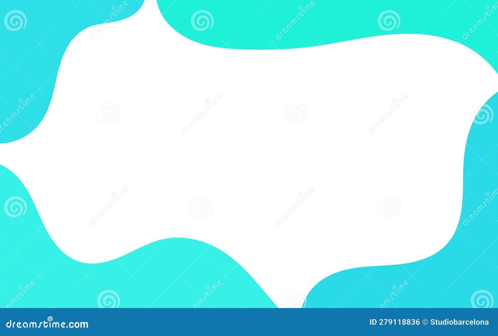 Blue Waves Border Background Stock Vector - Illustration of template ...