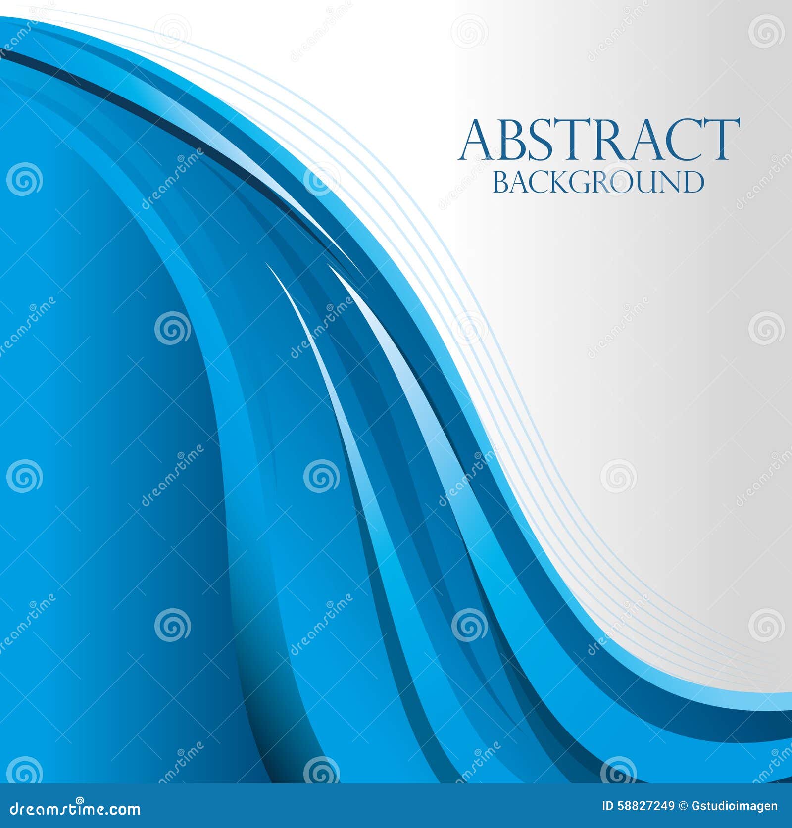 Blue waves design. stock vector. Illustration of card - 58827249