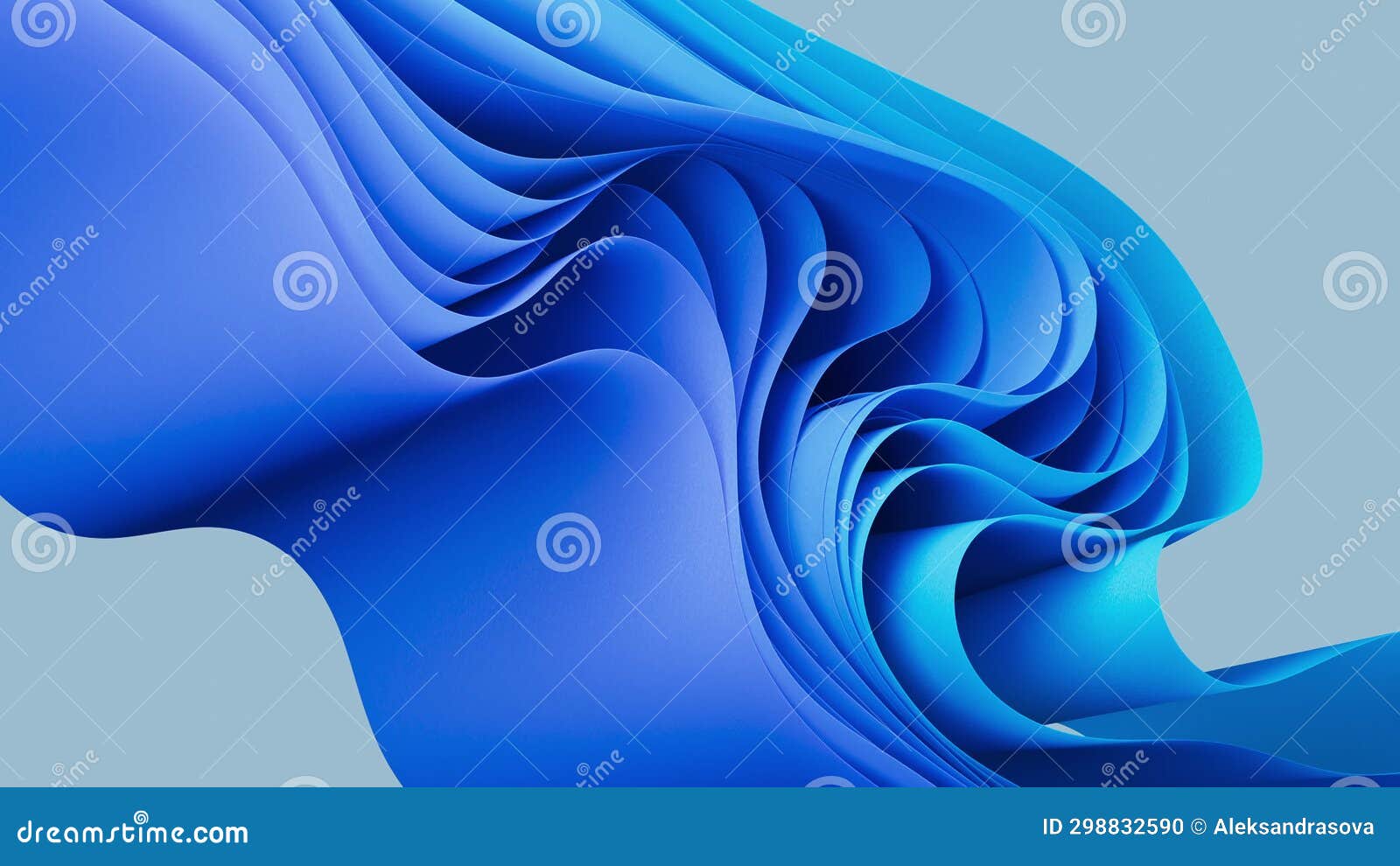Blue Waves Featuring a 3D Layered Stripe Effect, Modern Background ...