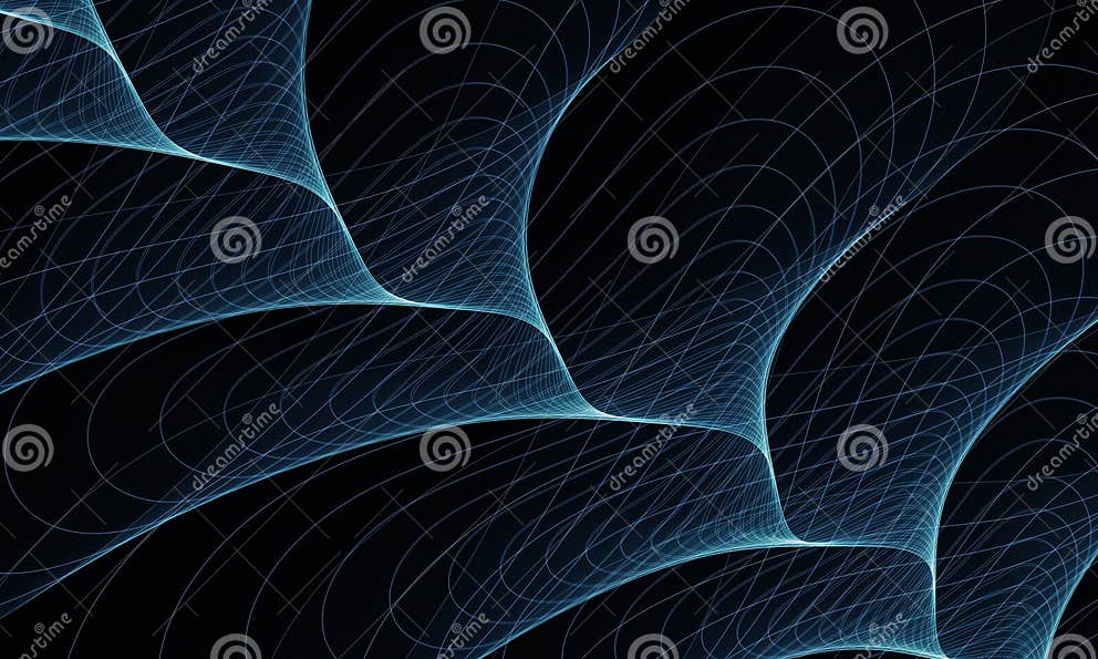 Blue Waves of Net or Mesh Pattern in Technology Background Design ...