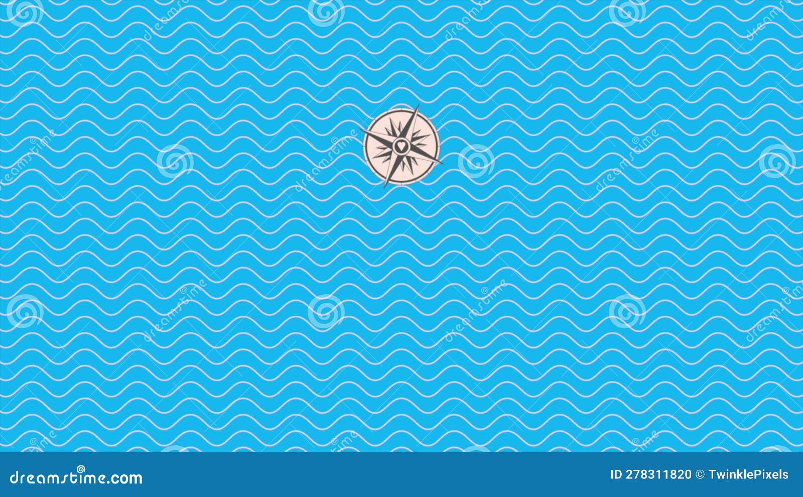 Blue Waves Pattern with Compass Stock Footage - Video of geometric ...