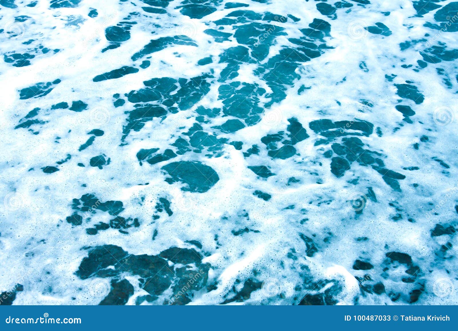 Blue Waves Pattern of Sea Foam Stock Image - Image of aegean, aqua ...