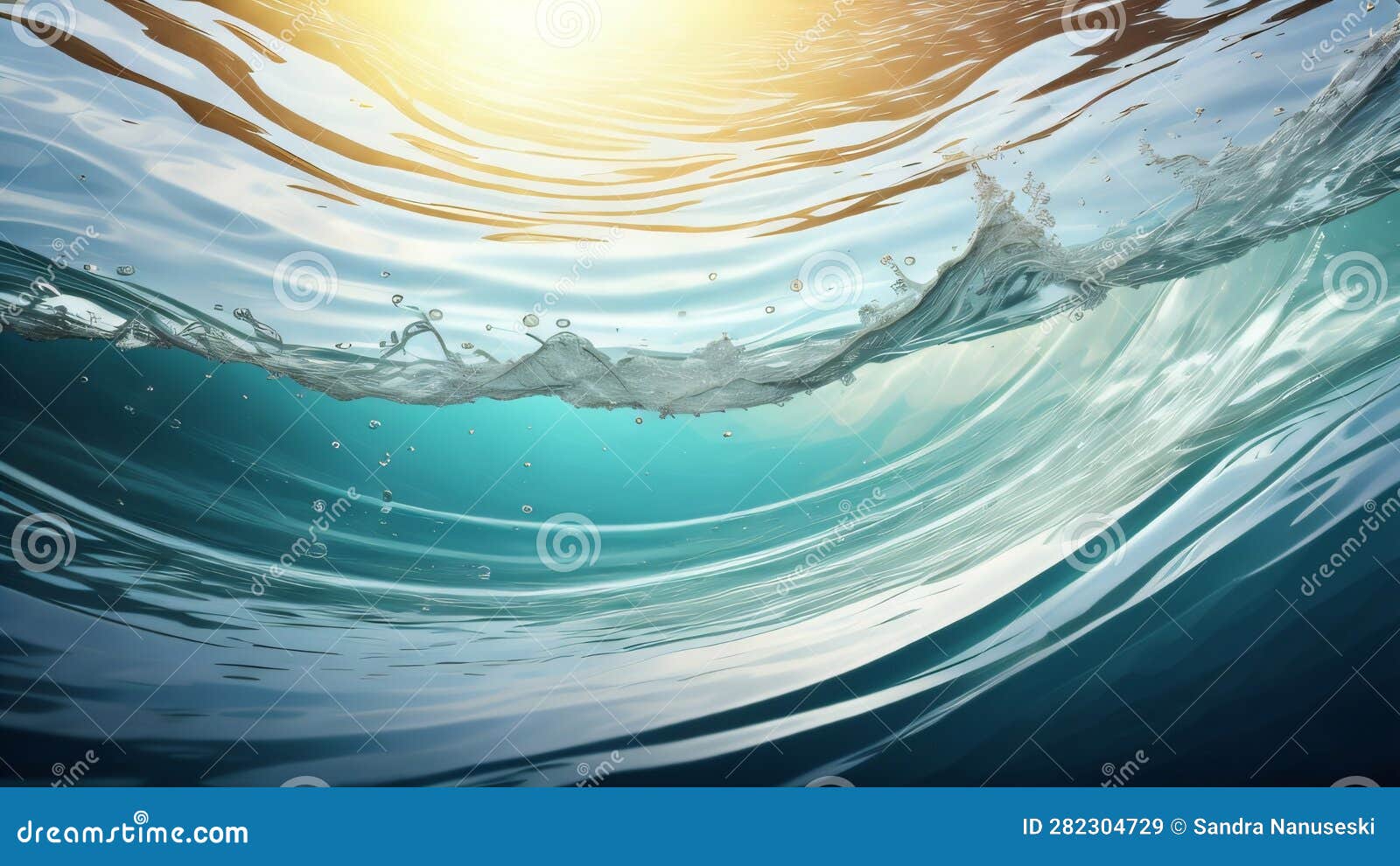 Blue Waves and Ripples. Summer Background Stock Illustration ...