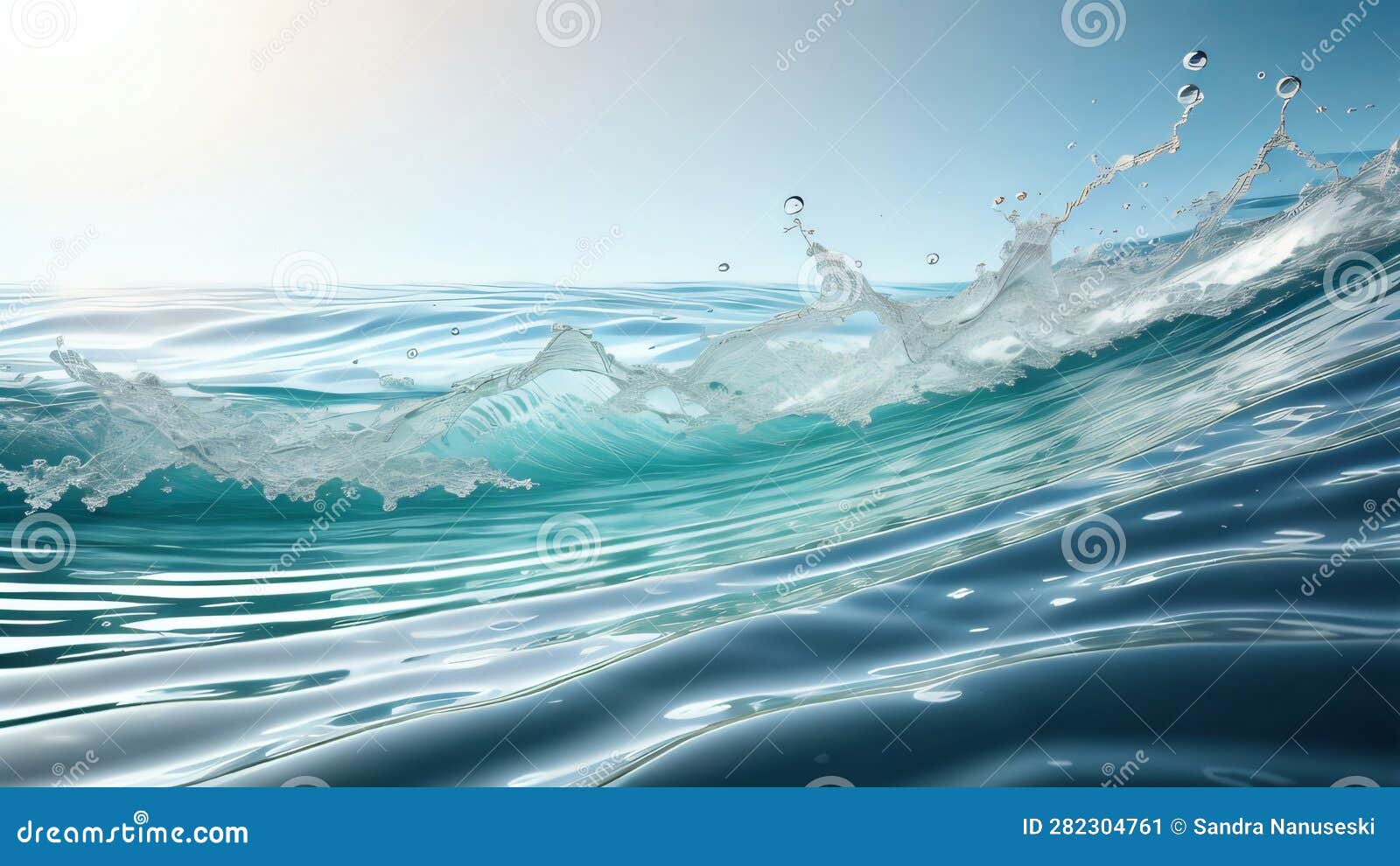 Blue Waves and Ripples. Summer Background Stock Illustration ...