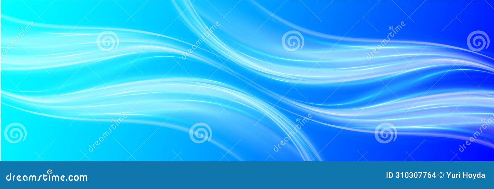 Blue Waves Showing a Stream of Clean Fresh Air. Modern Wavy Lines Air ...