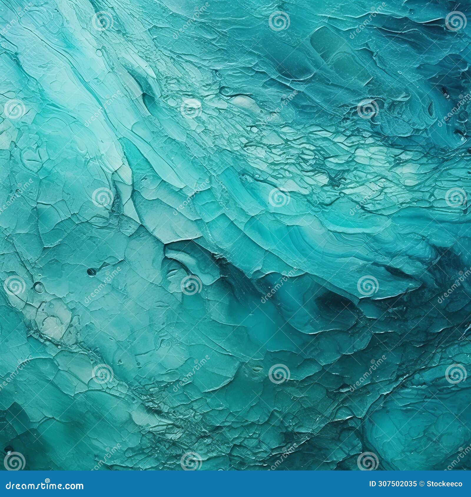Turquoise Waves: Abstract Art with Intricate Sea Blue Patterns Stock ...