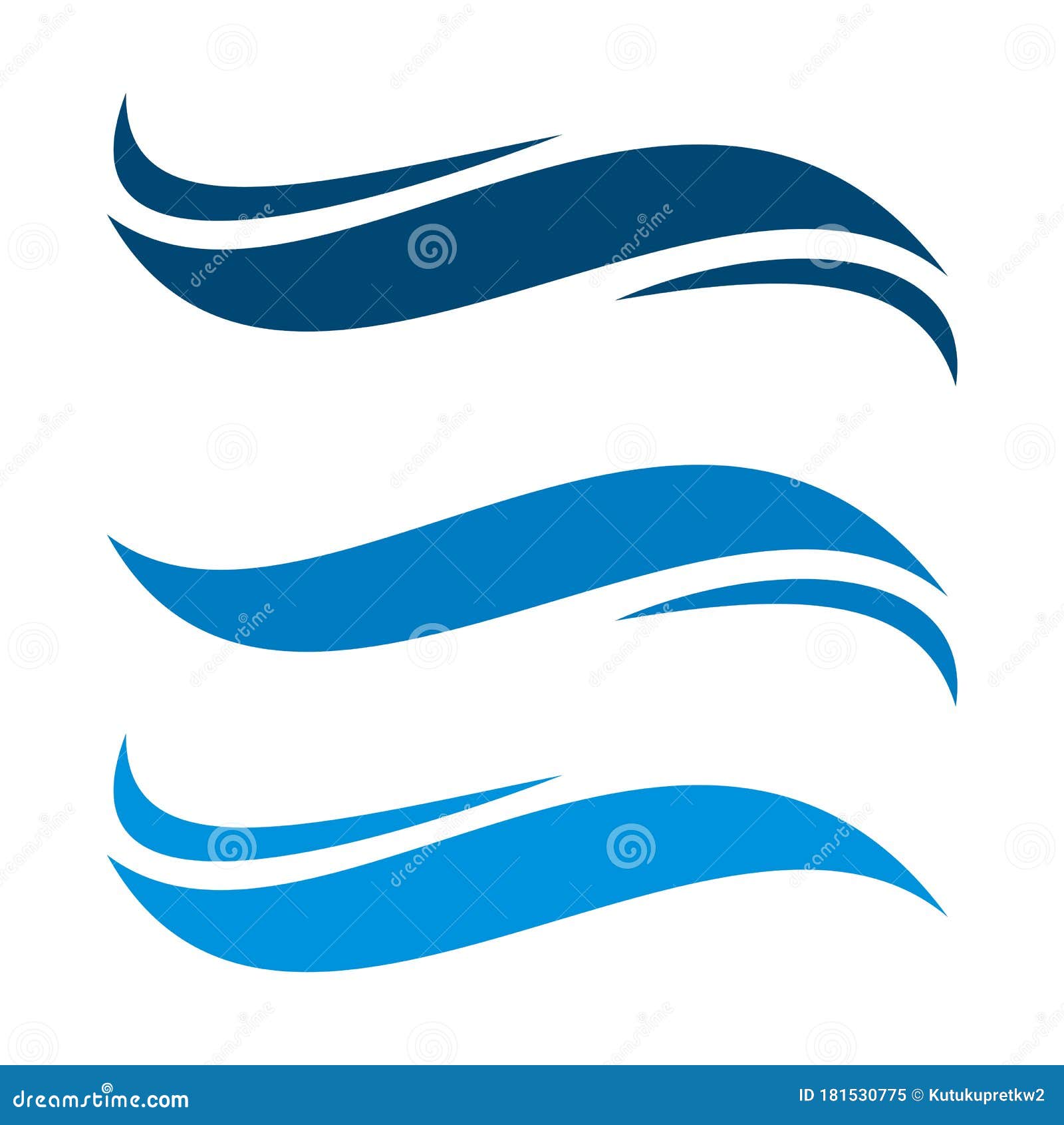 Blue Waves Swoosh Logo Template Illustration Design. Vector EPS 10 ...