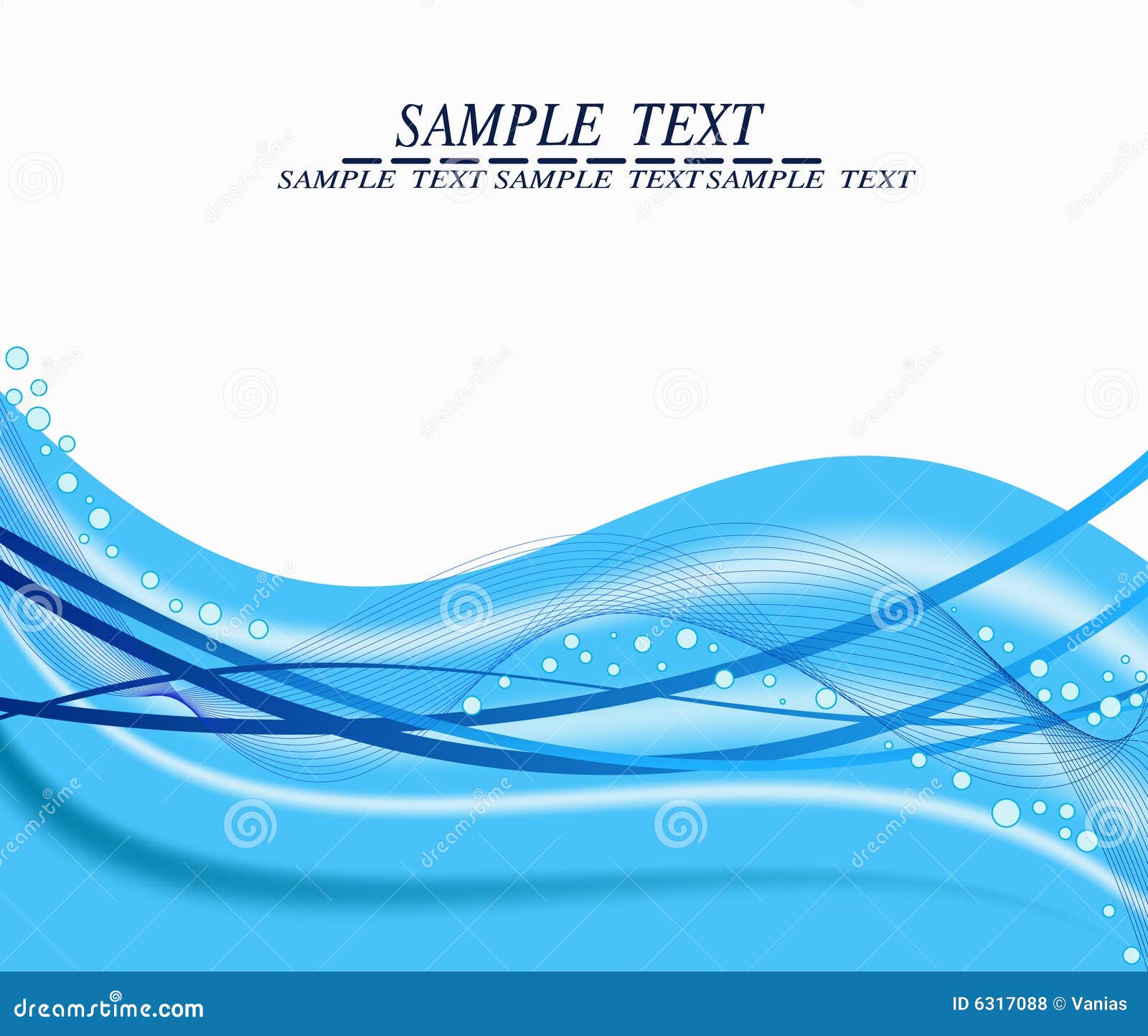 Blue Wavy Abstract Background Stock Vector - Illustration of blue ...