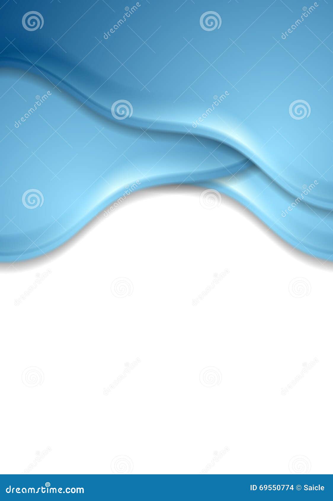 Blue Wavy Abstract Corporate Flyer Template Stock Vector - Illustration ...