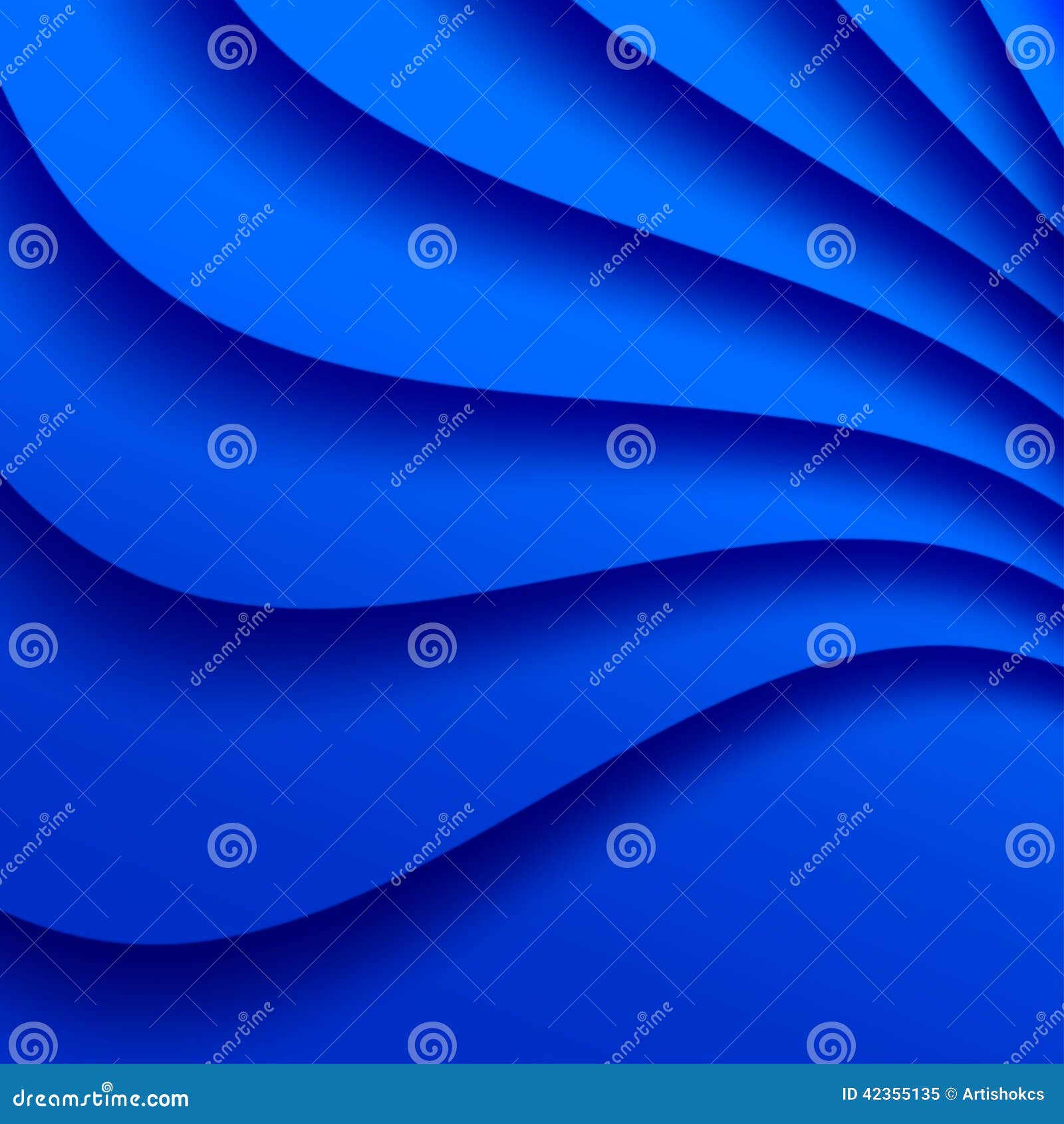 Blue Wavy Background. stock vector. Illustration of motion - 42355135
