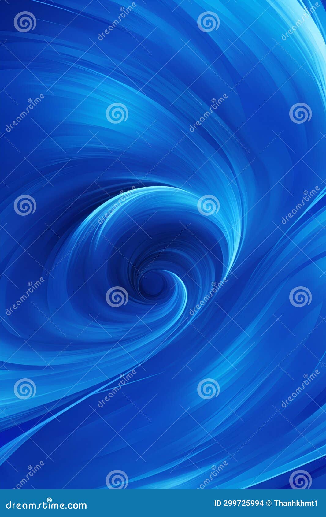 Blue Waves Abstract Background, Vertical Composition Stock Illustration ...