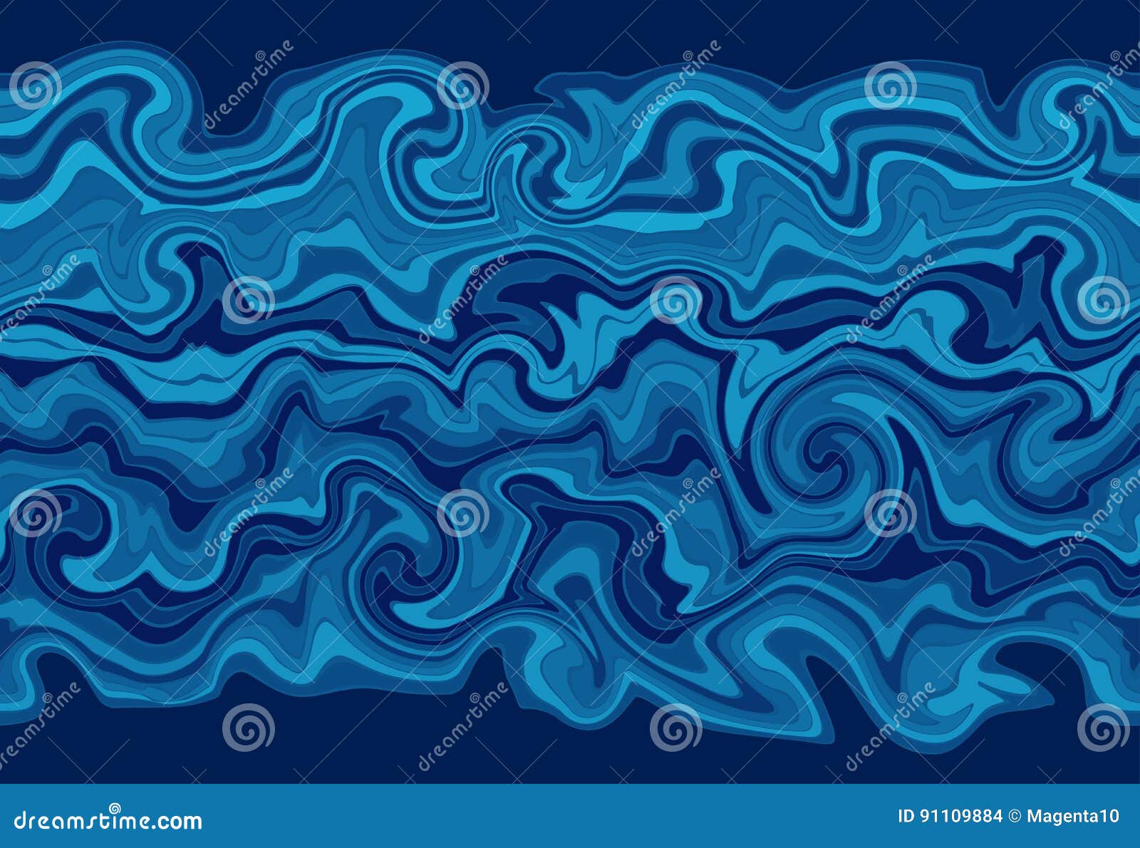 Blue Wavy Border Vector Illustration | CartoonDealer.com #91109884