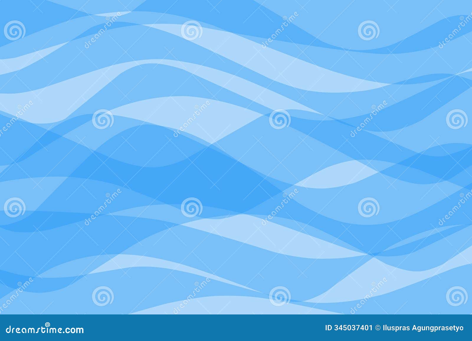 Blue Wavy Gradient Background, Simple Background Stock Illustration ...