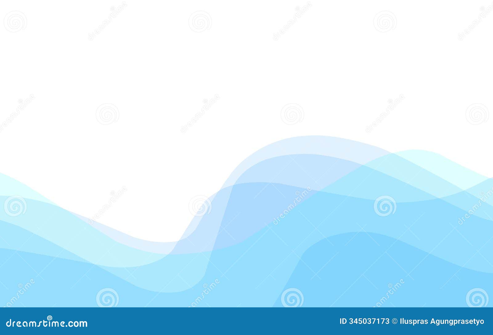 Blue Wavy Gradient Background, Simple Color Background Stock ...