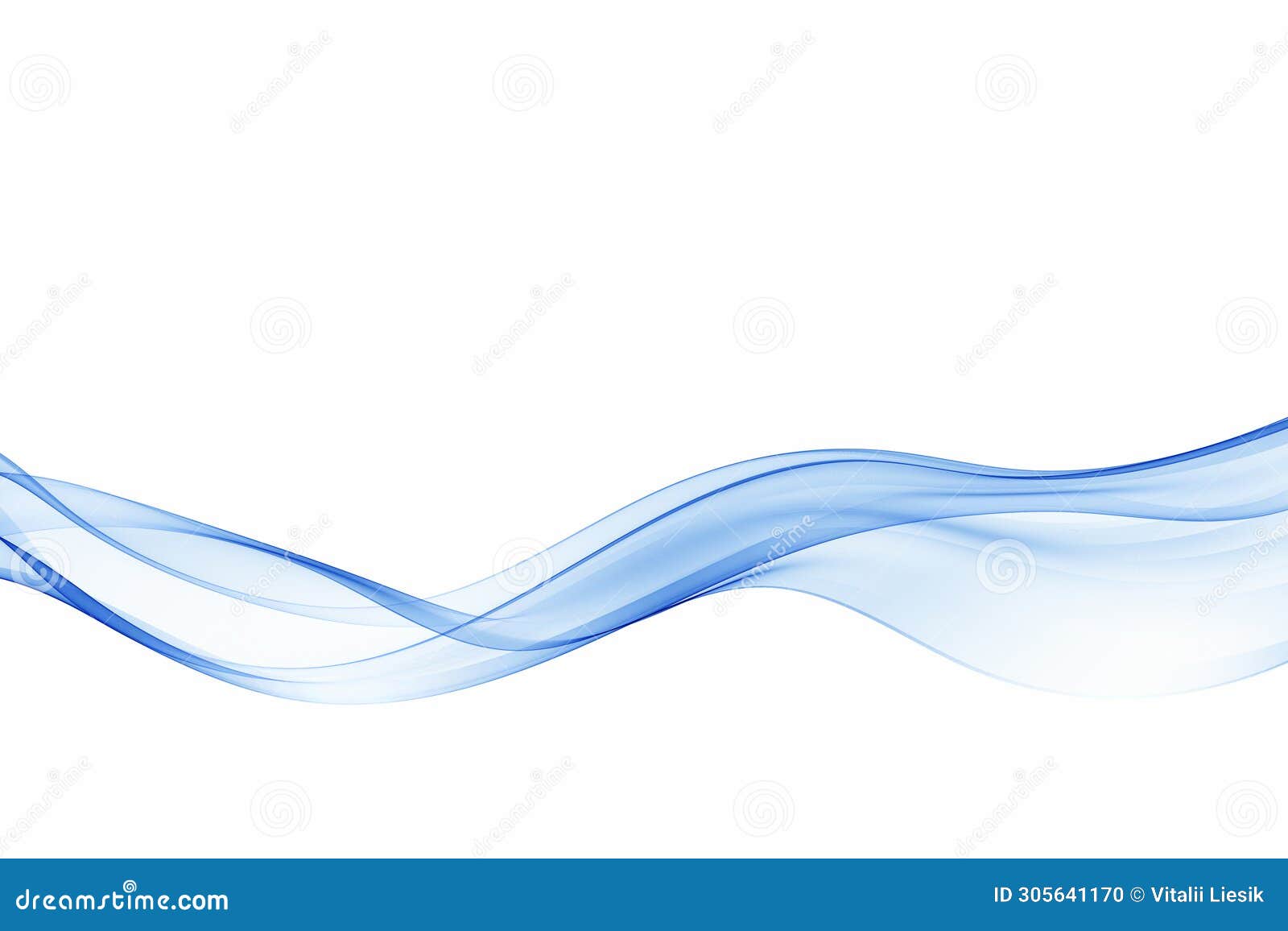 Blue Wavy Line Flow,transparent Abstract Design Element,wave Vector ...