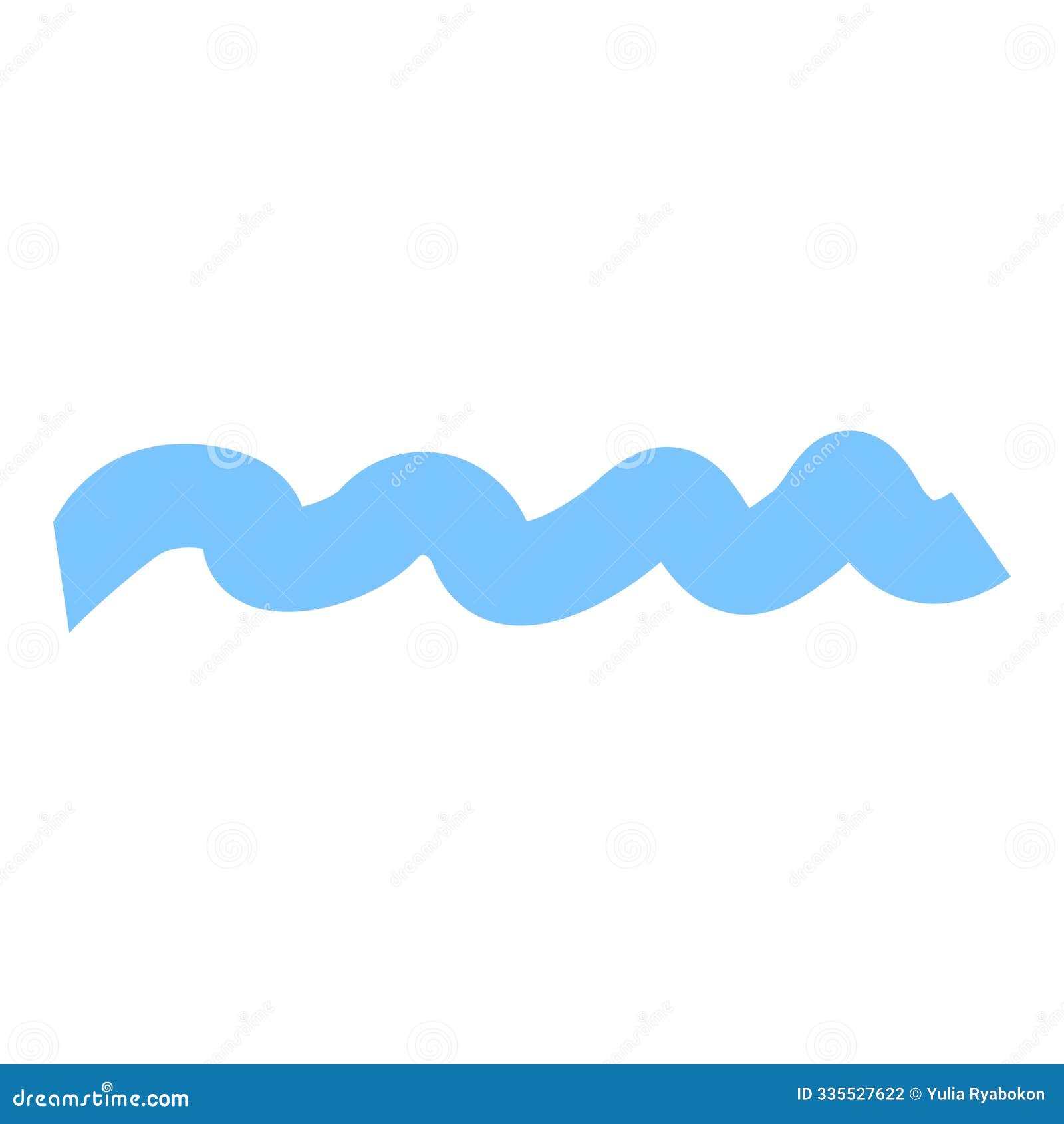 Blue Wavy Line Flowing on White Background Stock Vector - Illustration ...