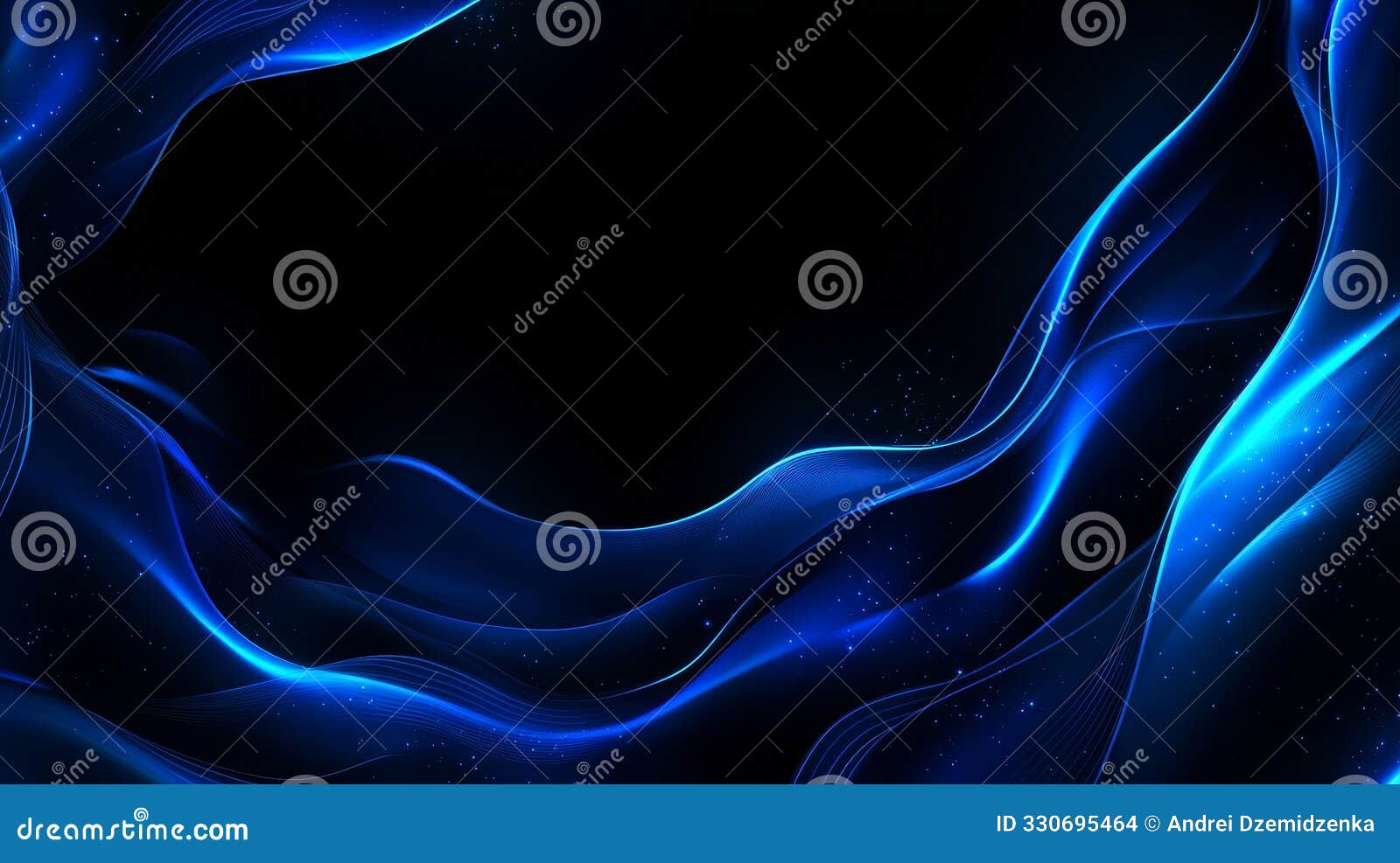 Blue Wavy Line Graphic Design for Web and PPT Backgrounds Stock Photo ...