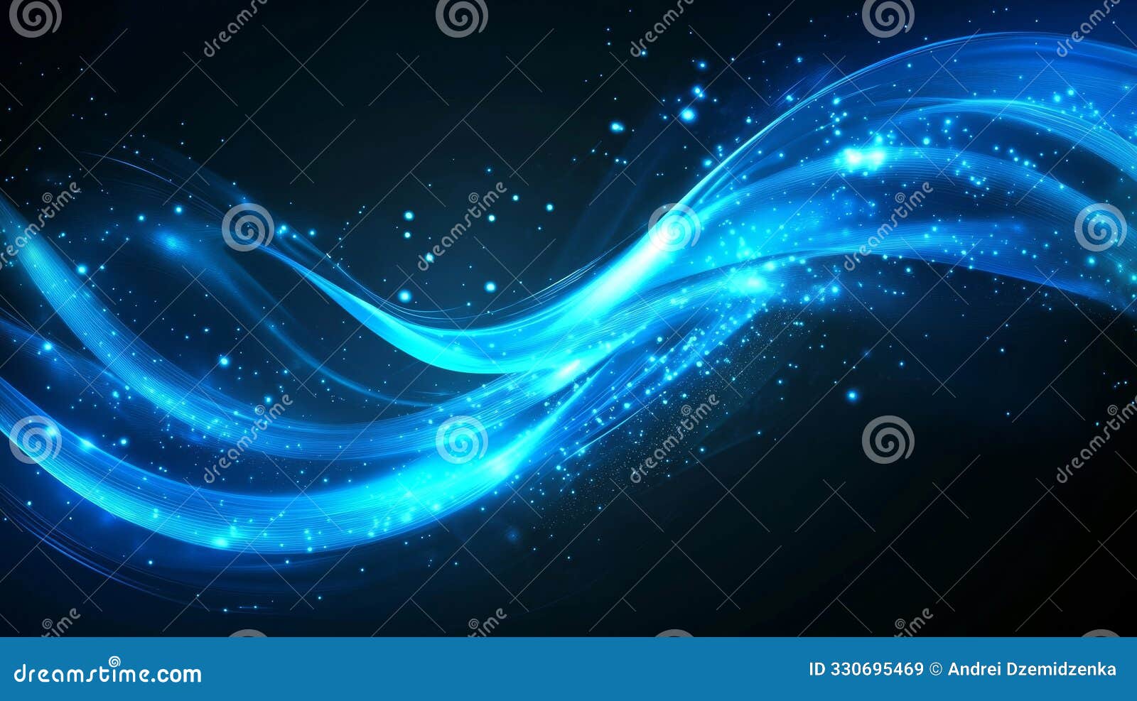Blue Wavy Line Graphics for Web and PPT Backgrounds Stock Image - Image ...