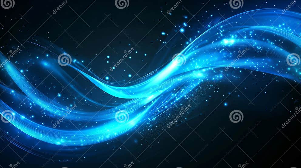 Blue Wavy Line Graphics for Web and PPT Backgrounds Stock Image - Image ...