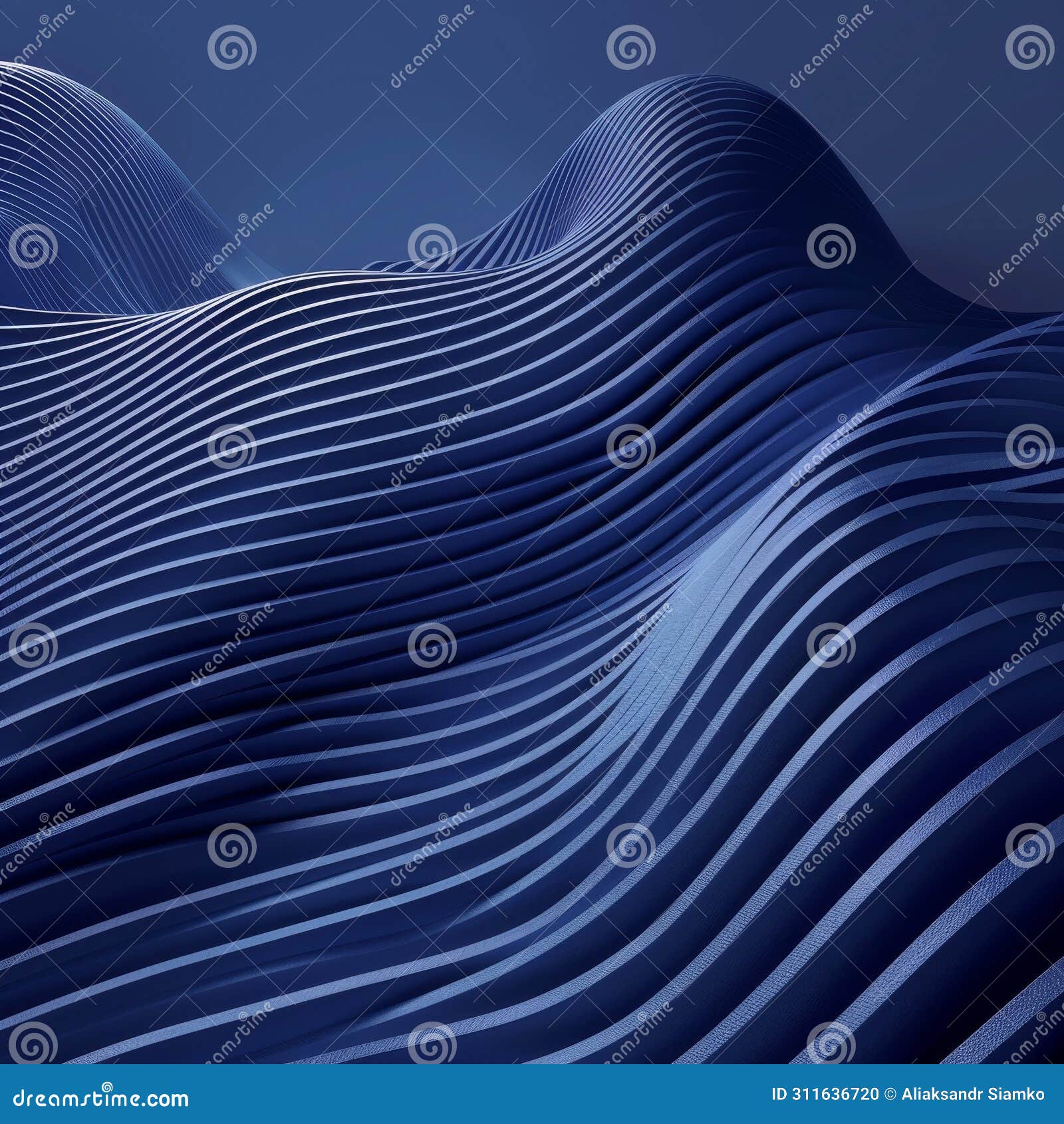 A Blue Wavy Lines on a Blue Background Stock Illustration ...