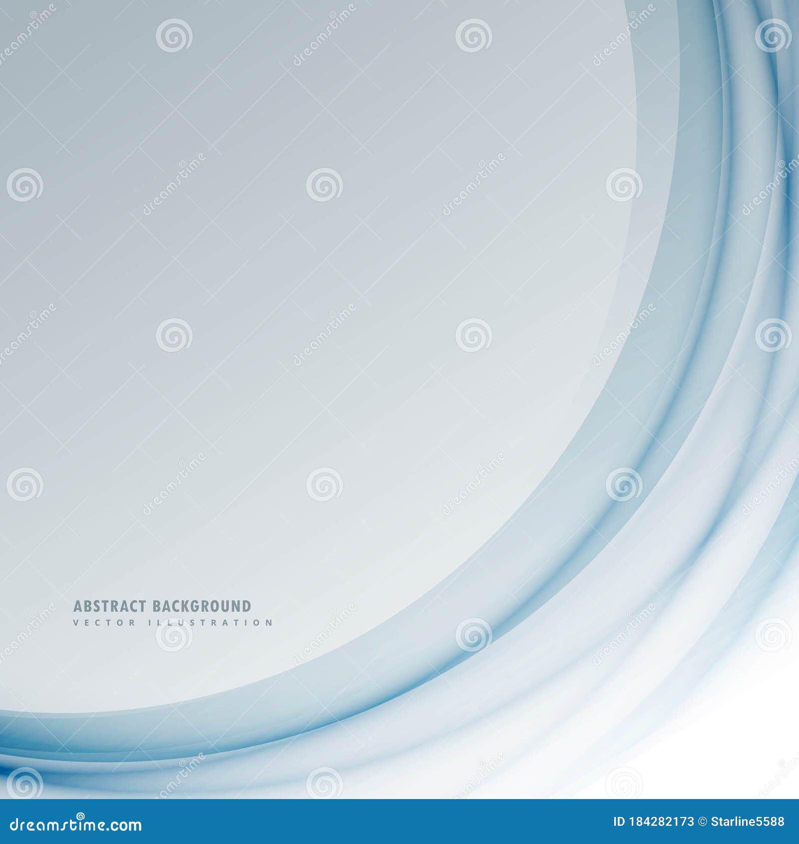 Blue Wavy Lines on Gray Background Stock Vector - Illustration of ...