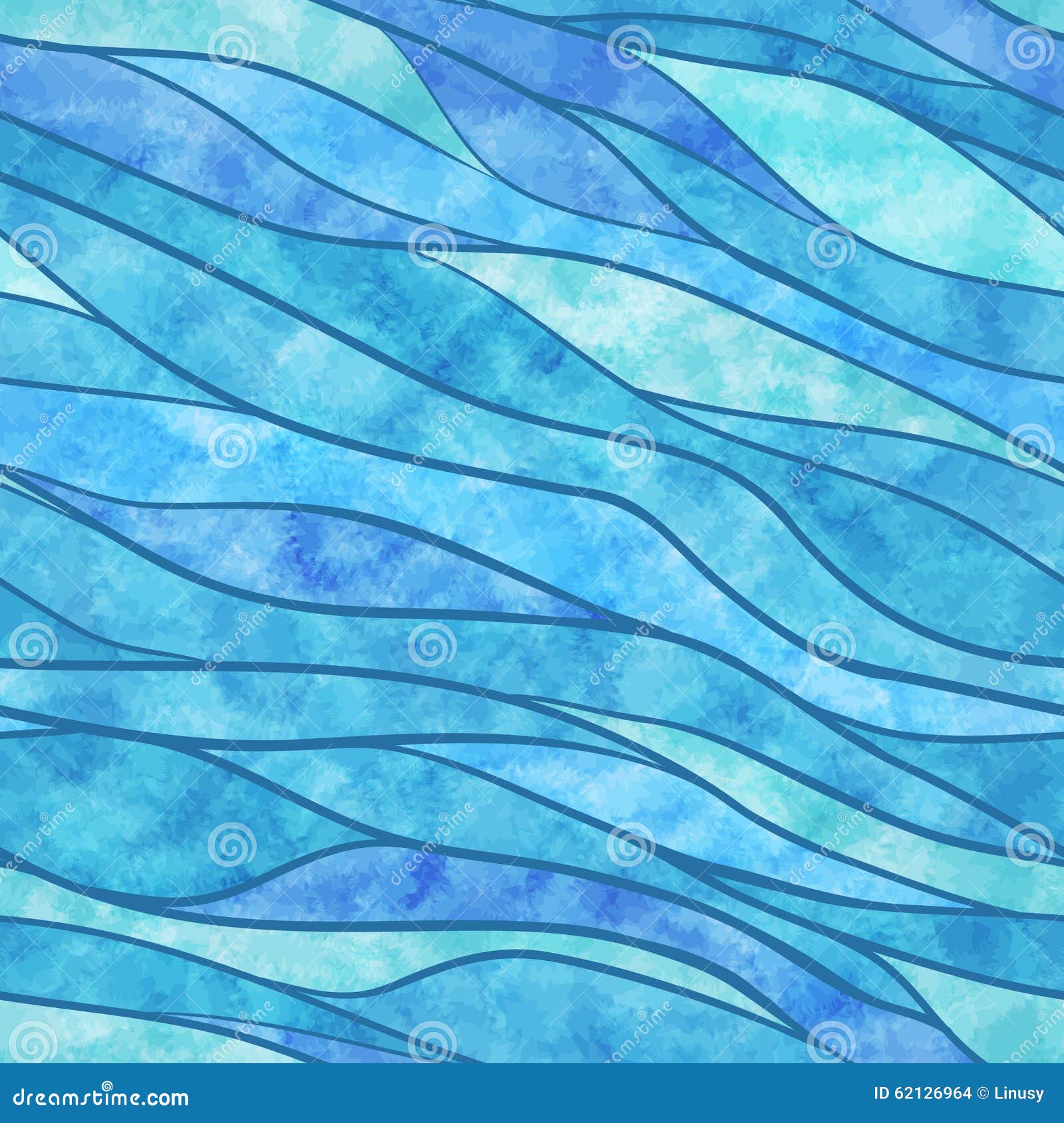 Blue wavy lines stock vector. Illustration of flowing - 62126964