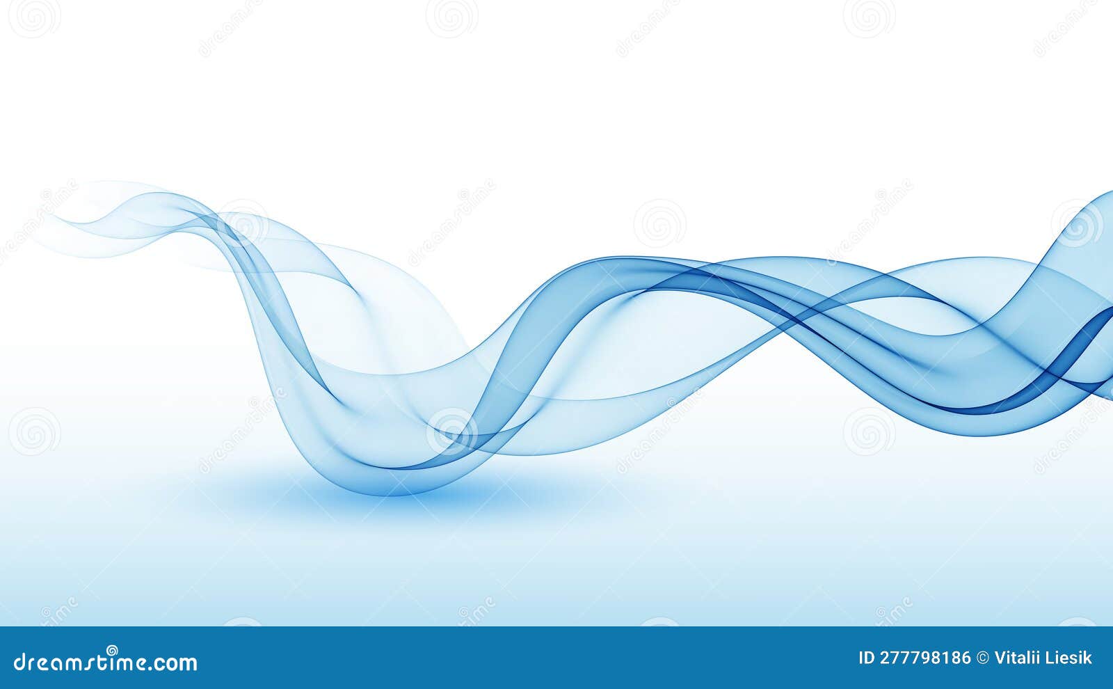 Blue Wavy Lines on a White Background.Abstract Background of a ...