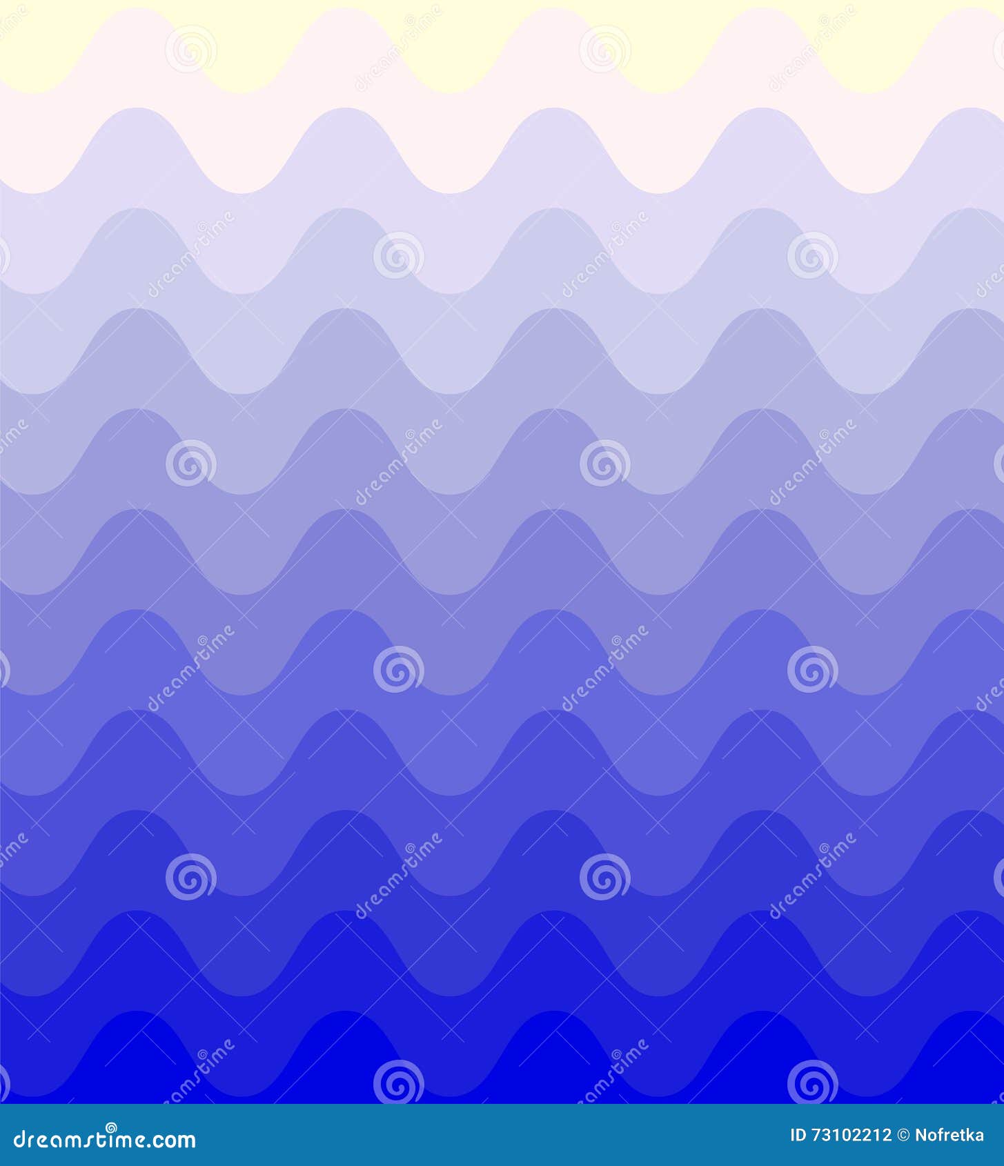 Blue Wavy Pattern Gently Shimmering from Dark To Light. Geometric ...