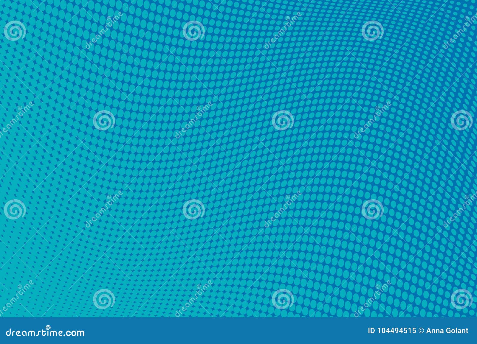 Blue Wavy Pattern Halftone Background. Comic Dotted Backdrop with ...