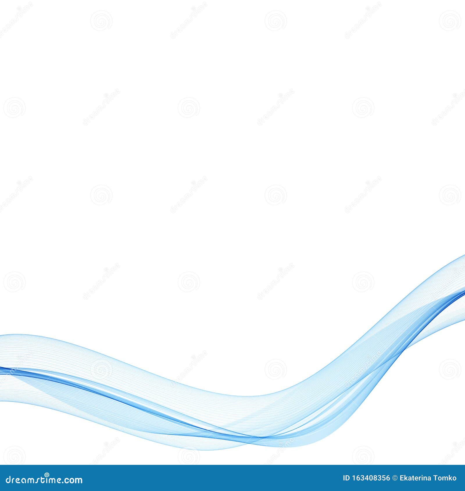 Blue Wavy Stream of Motion Waves. Abstract Background. Eps 10 Stock ...