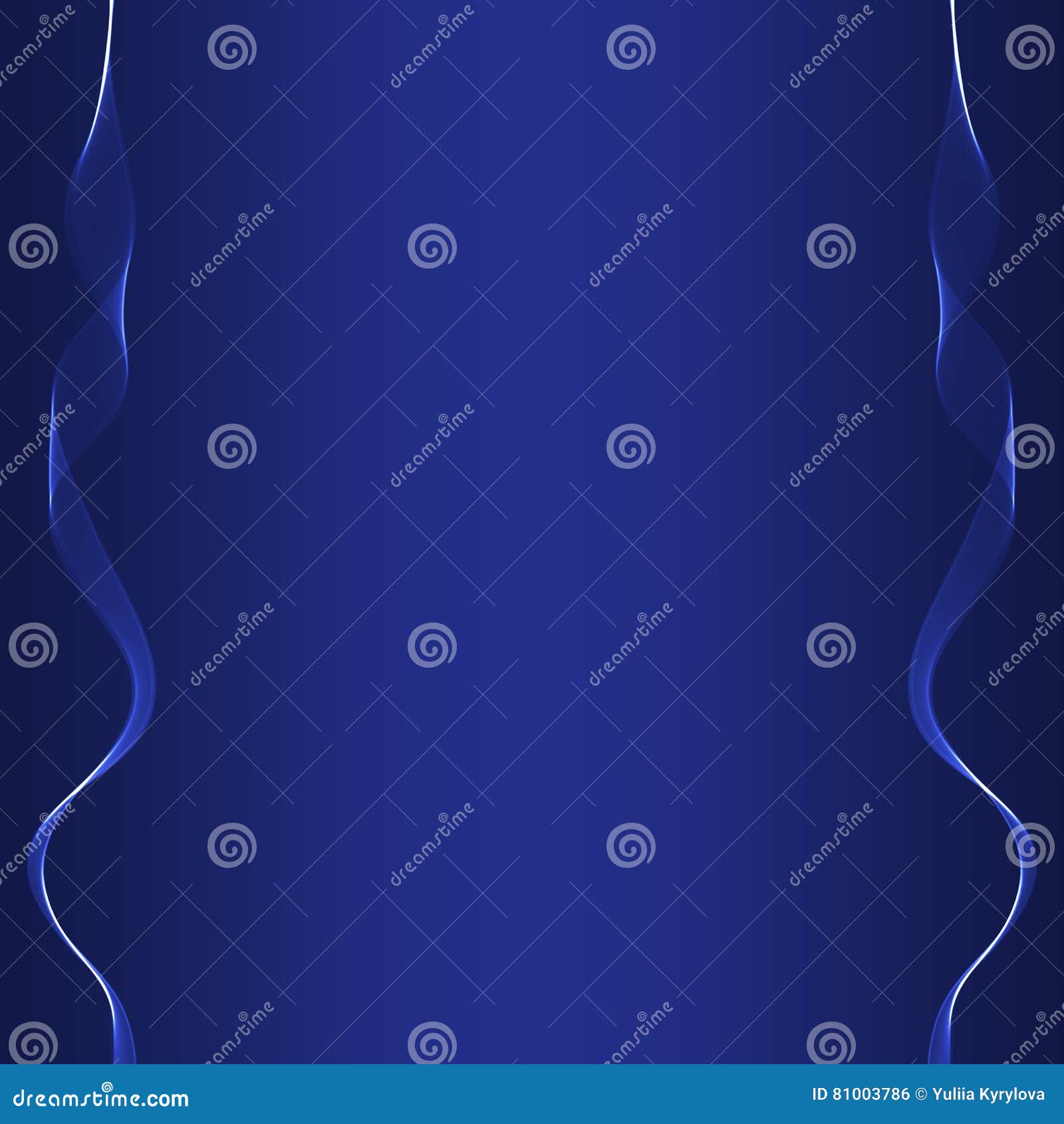 Blue Wavy Stripes on a Dark Background Stock Vector - Illustration of ...