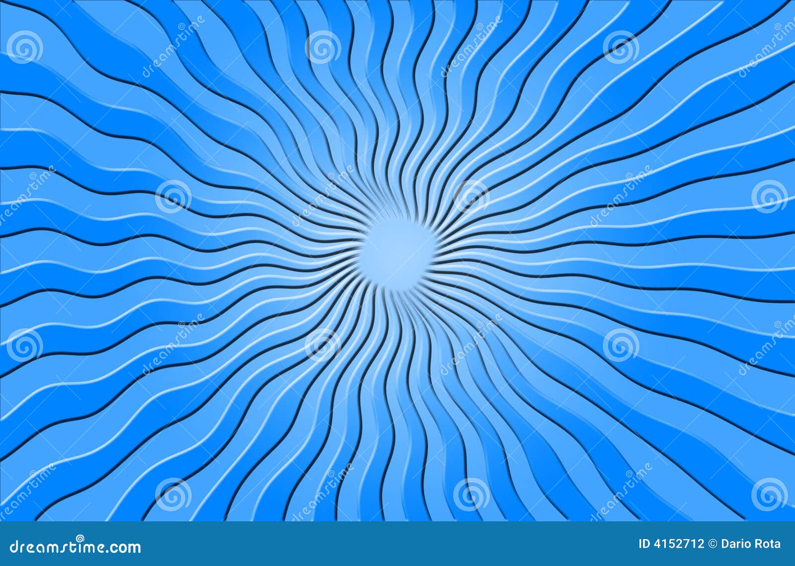 Blue wavy sun rays stock illustration. Illustration of artwork - 4152712