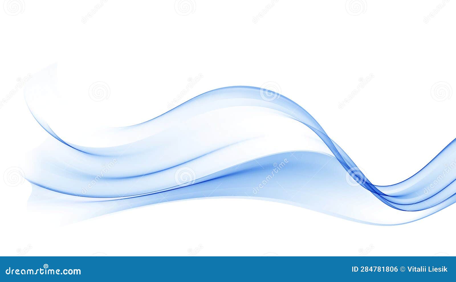 Blue Wavy Transparent Wave Background. Abstract Background Stock Vector ...