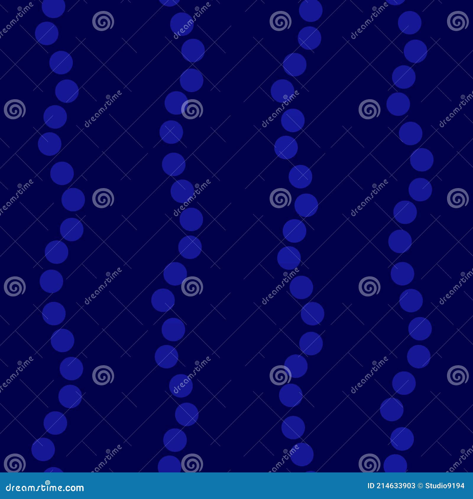 Blue Wavy Uneven Vertical Dots Stripes on Blue Background. Seamless ...