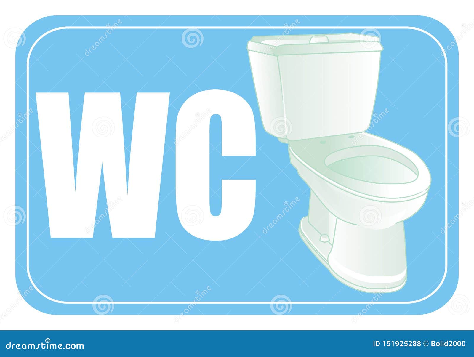 Blue WC banner stock illustration. Illustration of public - 151925288