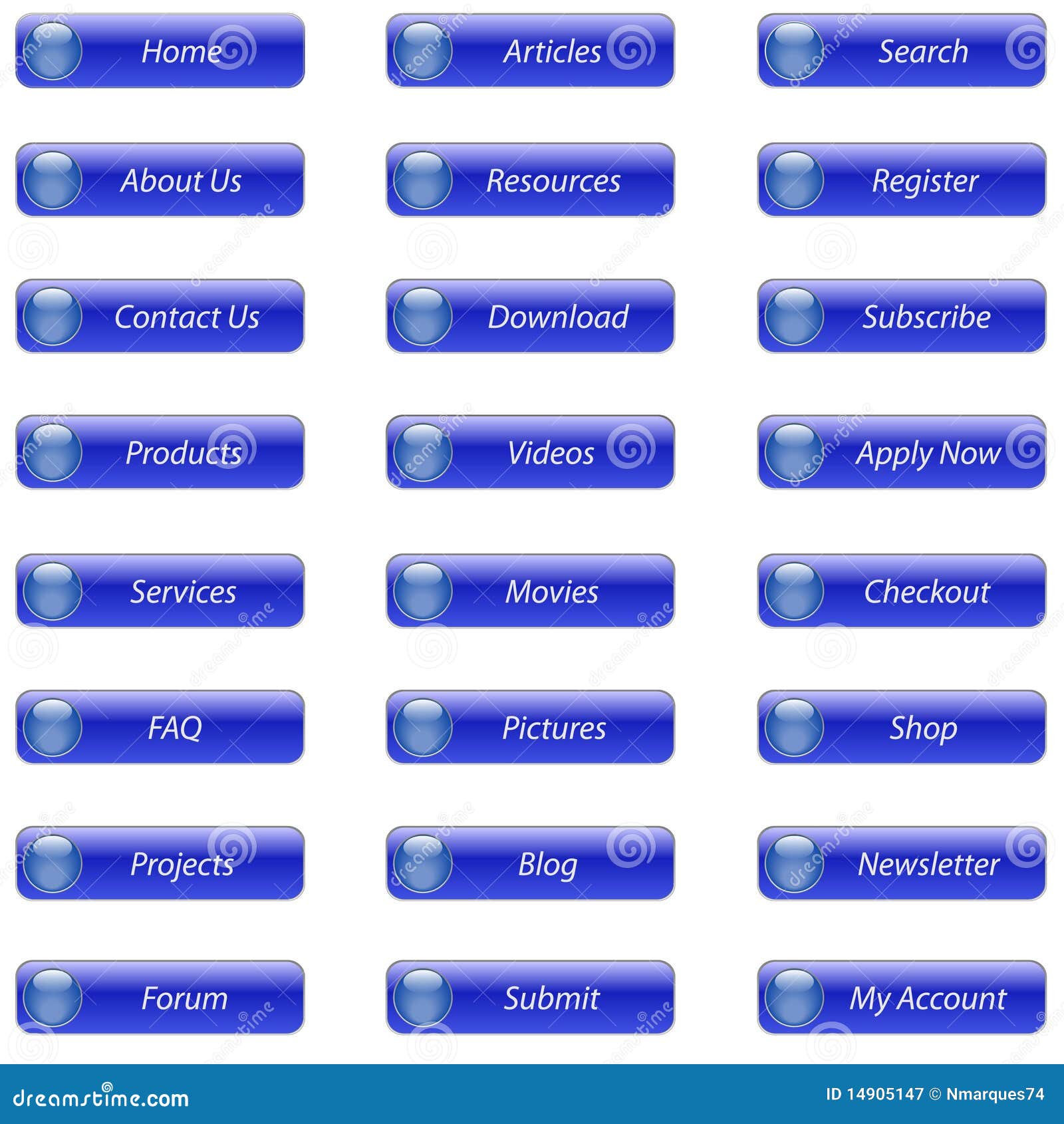 Blue Web Bars stock vector. Illustration of internet - 14905147