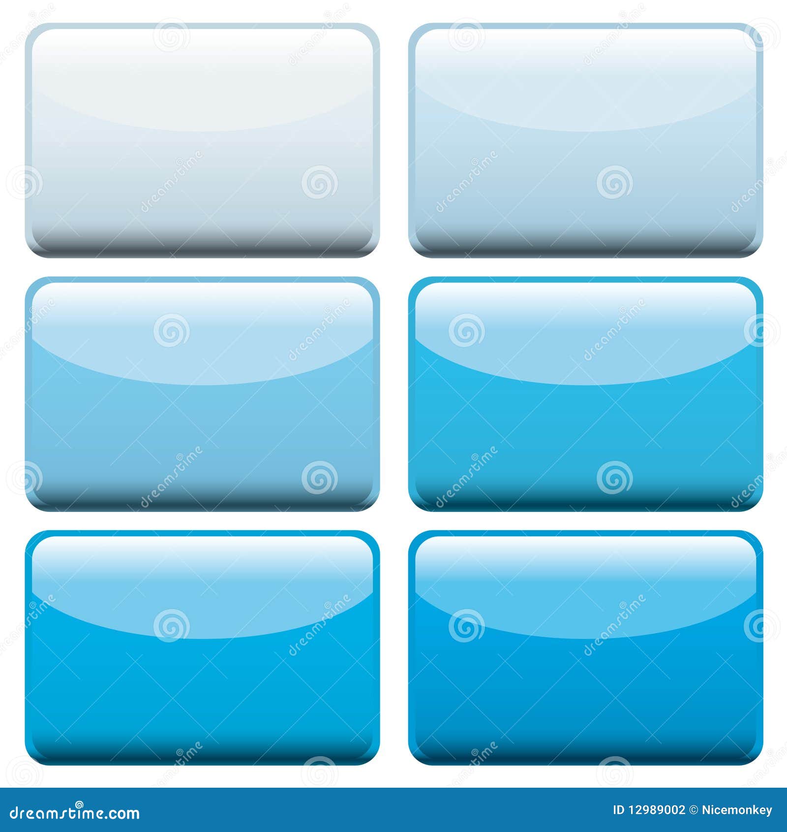 Blue web buttons stock vector. Illustration of icons - 12989002