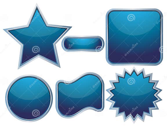 Blue web buttons stock vector. Illustration of page, buttons - 5787633