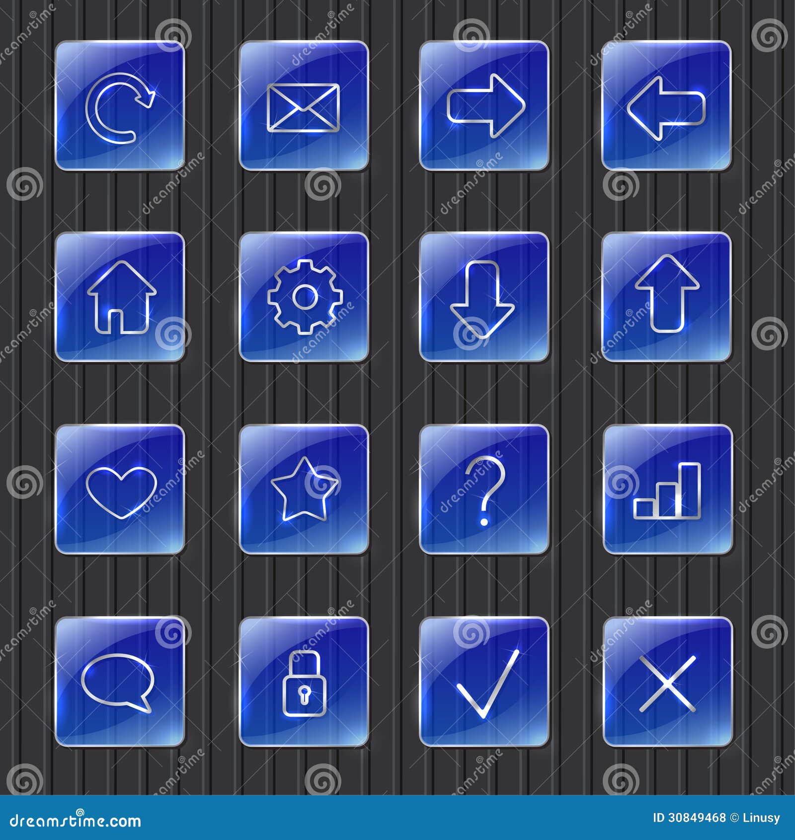 Blue web buttons stock vector. Illustration of button - 30849468