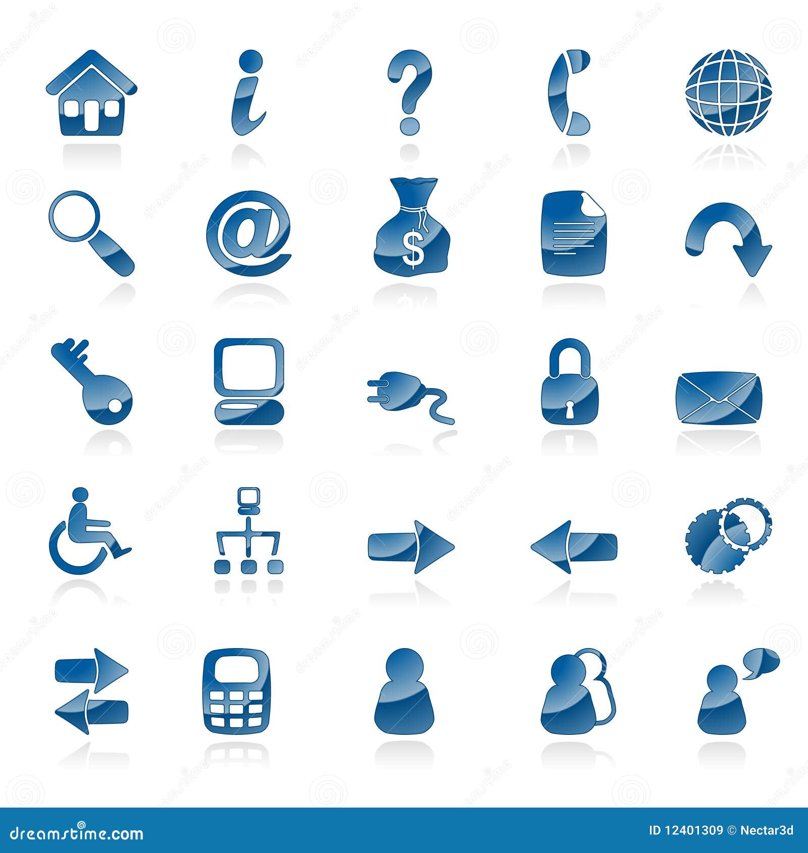 Blue web icons stock vector. Illustration of next, symbol - 12401309