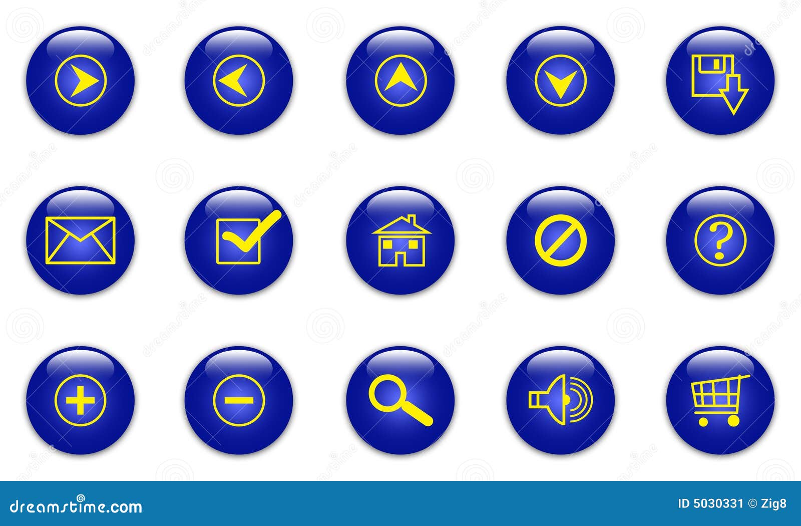 Blue web icons stock illustration. Illustration of artwork - 5030331