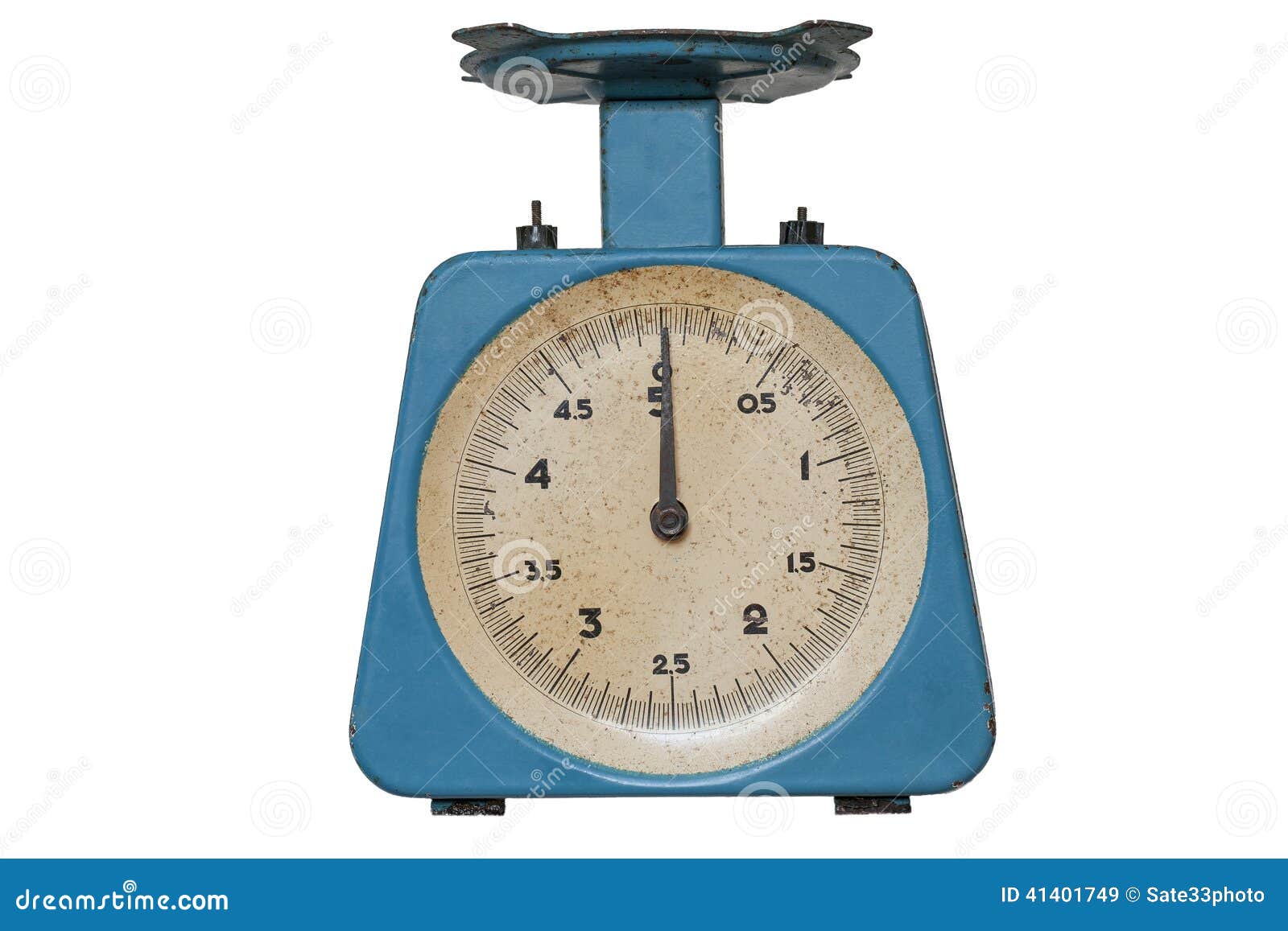 Blue weight scale. stock image. Image of device, analog - 41401749