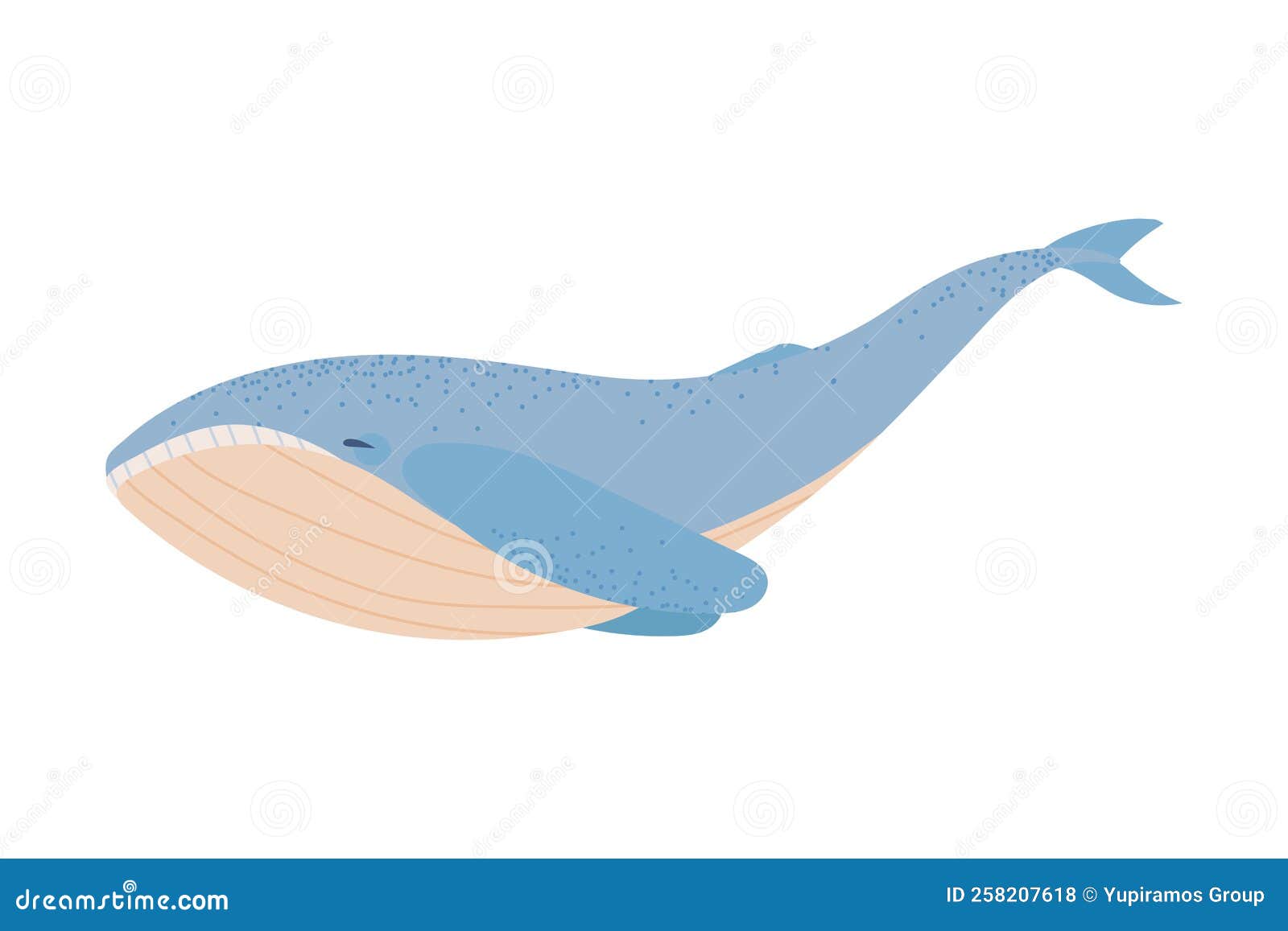 Blue whale icon stock vector. Illustration of vector - 258207618
