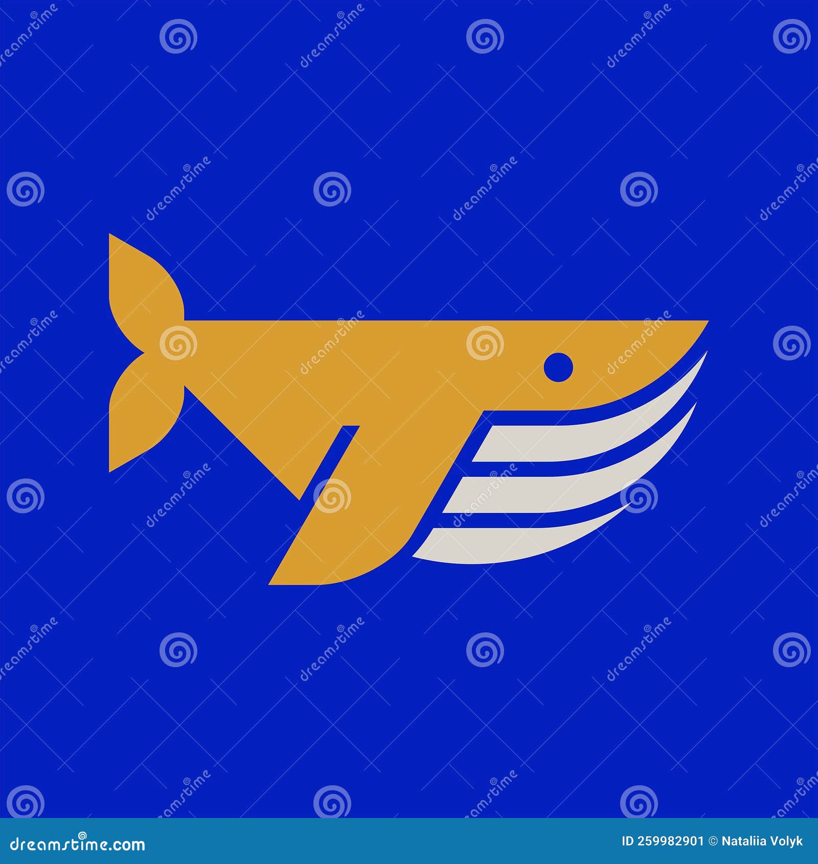 Blue Whale Logo stock vector. Illustration of template - 259982901