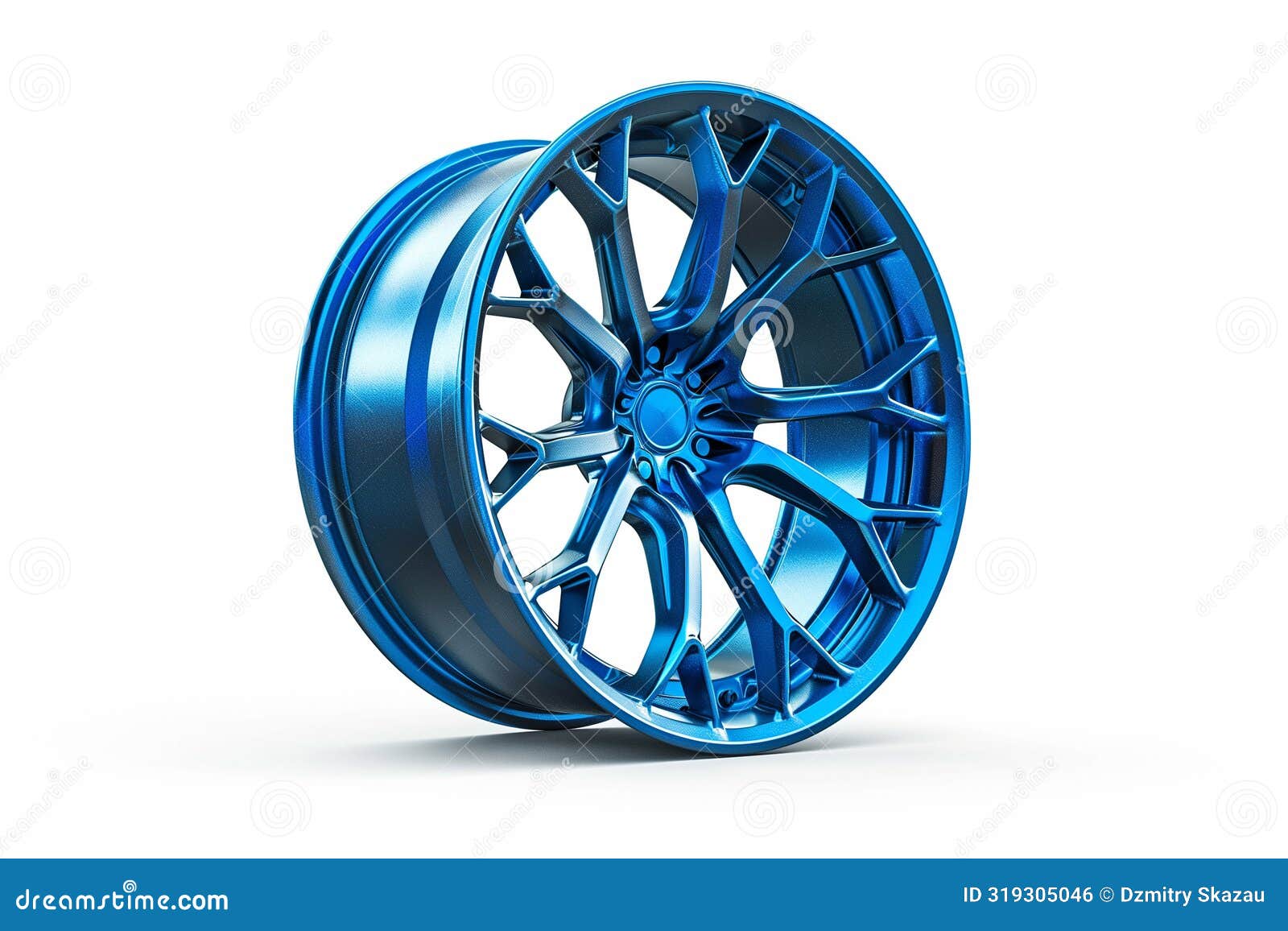 Blue Wheel on White Background Stock Photo - Image of rotation, motion ...
