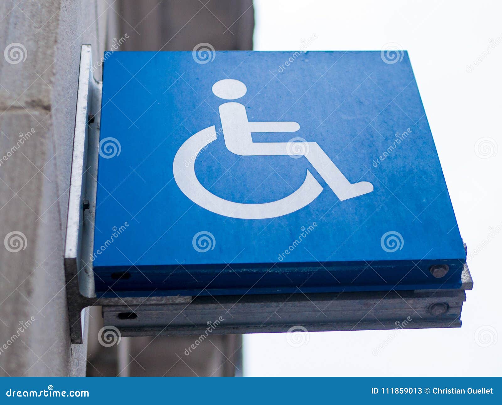 Blue Wheelchair Access Sign for Disabled Stock Image - Image of blue ...