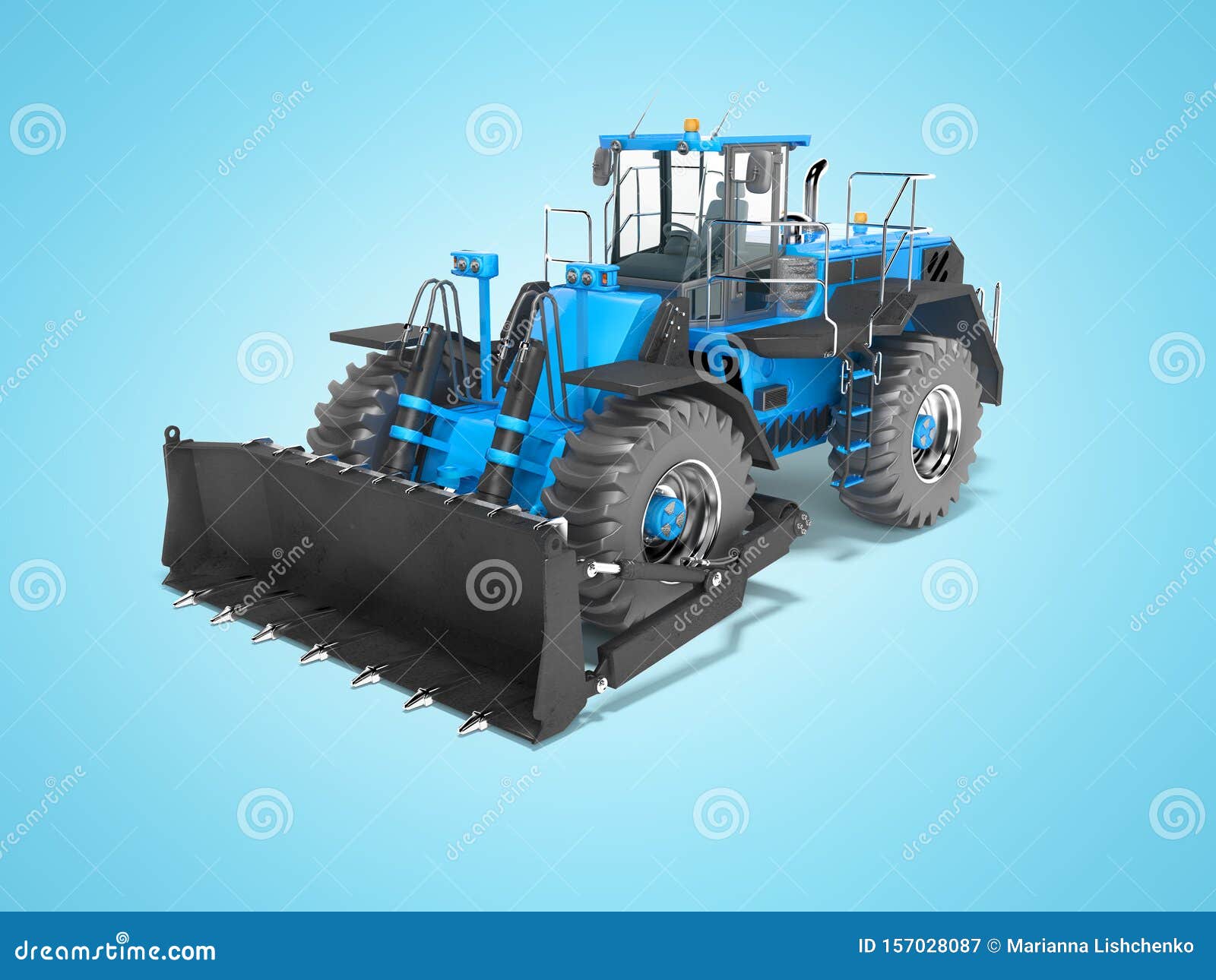 Dozer Isolated On White Background In Flat Style Vector Illustration ...
