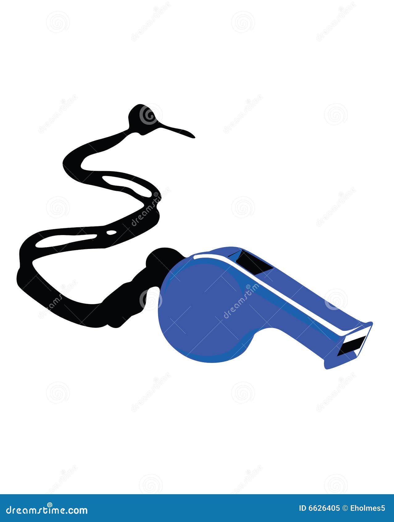 Blue whistle stock illustration. Illustration of sports - 6626405