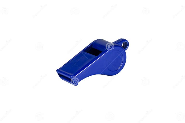 Blue Whistle Isolated on White Background Stock Image - Image of ...