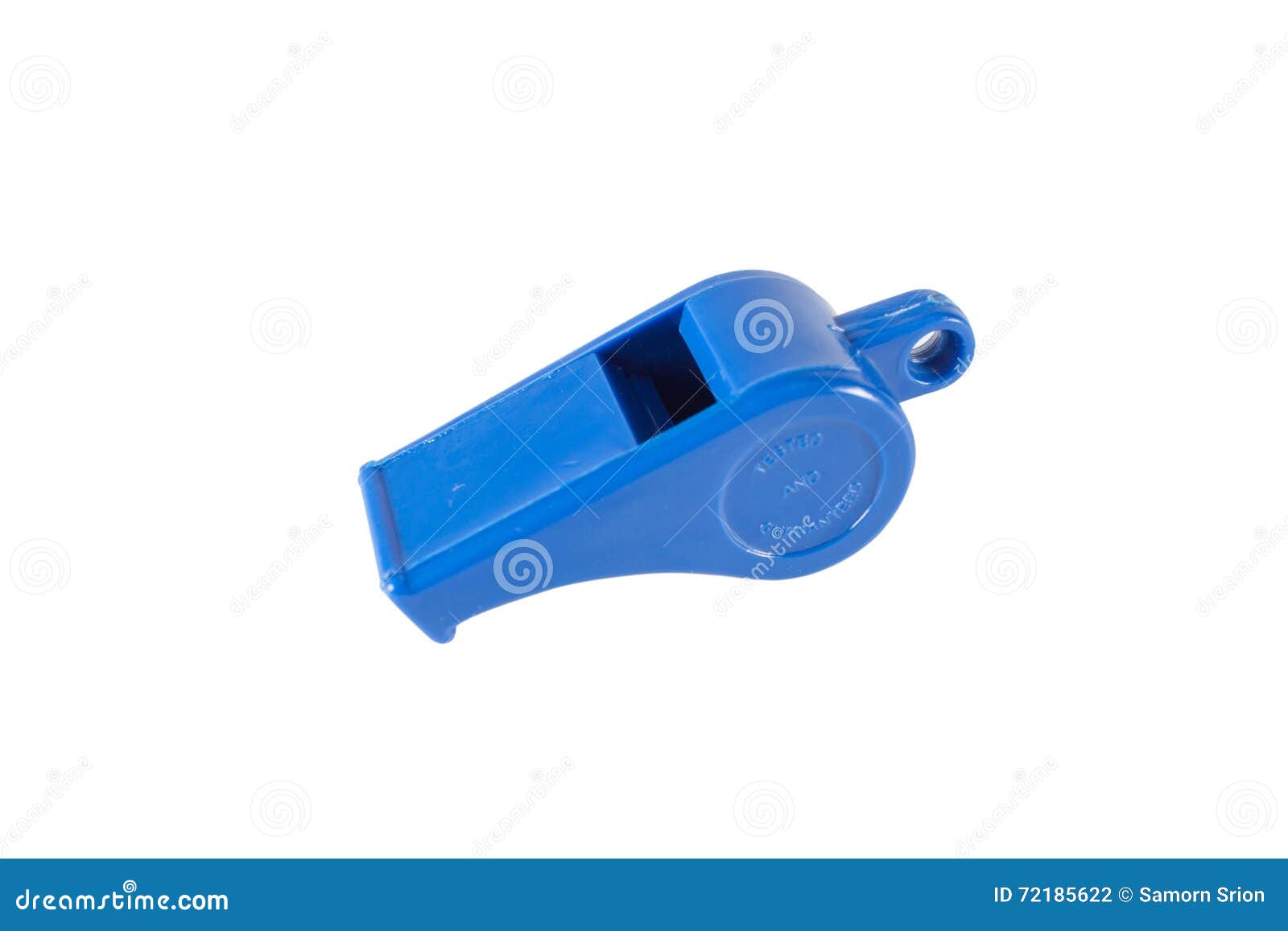 Blue Whistle Isolated on White Background Stock Photo - Image of object ...